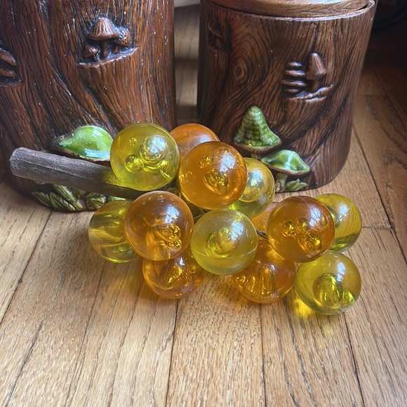 Accents | Vintage Lucite Acrylic Amber Color Grapes On The Grape Vine ...